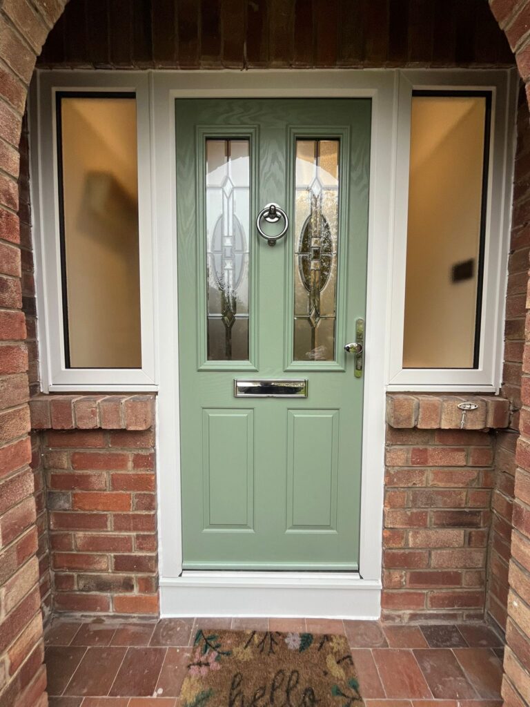 A Stunning Transformation: Chartwell Green on White Composite Door ...