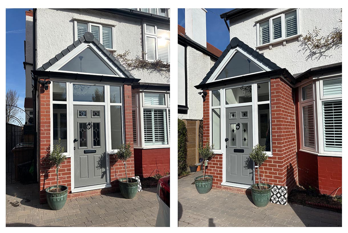 Brand New Porch with solid tiled roof and composite door | N & P Windows